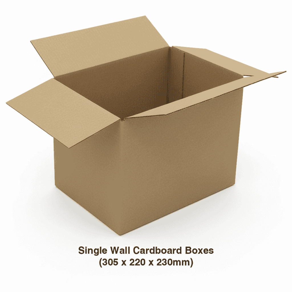 Single Wall Cardboard Boxes 305 x 220 x 230mm (Pack of 25) - Packn.co ...