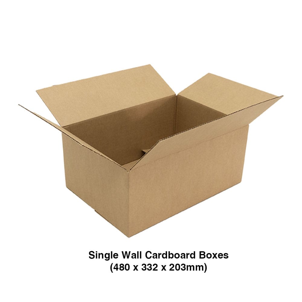 Single Wall Cardboard Boxes 480 x 332 x 203mm (Pack of 25) - Packn.co ...